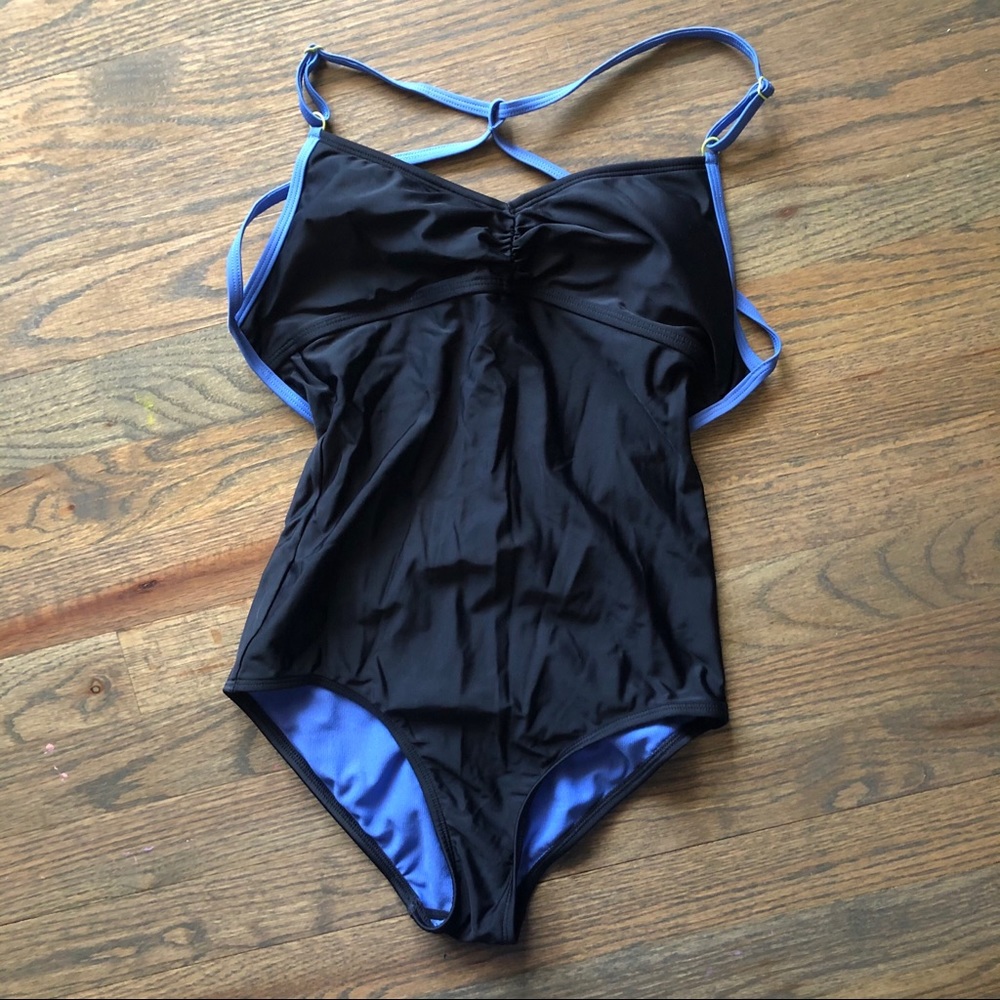 Roxy Cross Back Cheeky One Piece Swimsuit - Gem